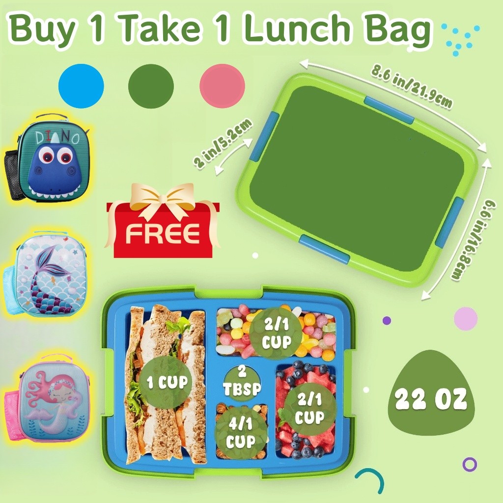COD Health Lunch Box For Kids Microwave Bento Box Buy 1 Take 1 Lunch ...