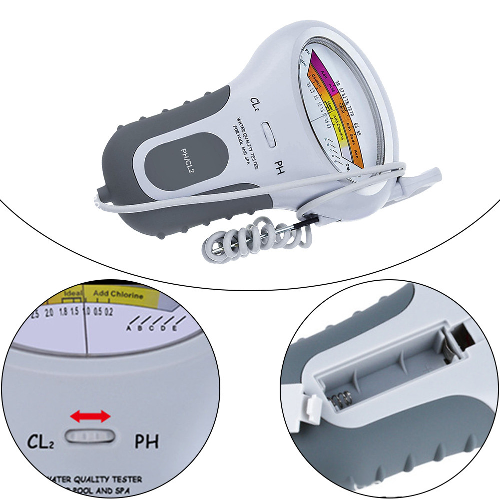 Water Chlorine Tester Professional PH Chlorine Meter CL2 Measuring ...
