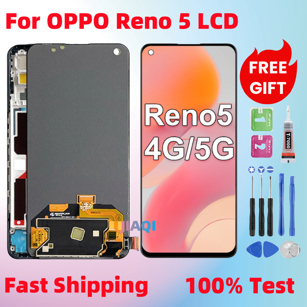 For OPPO Reno 5 4G 5G LCD Display CPH2159 PEGM00 Touch Screen Digitizer ...