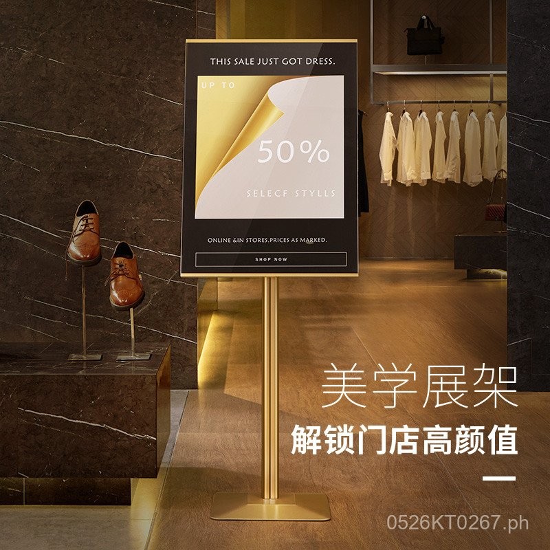 #Display Stand Hotel Display Rack Vertical Sign Holder Advertising Sign ...