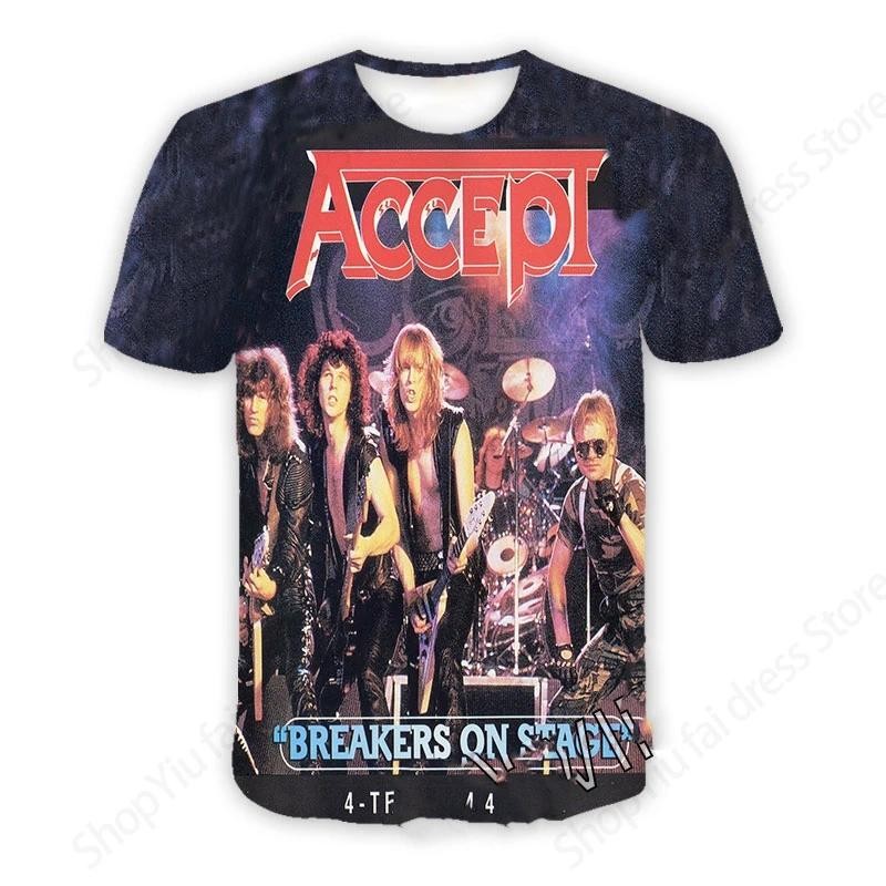 Rock Band Accept 3d Print Tshirt Men Women T-shirt Hip Hop Tops Tees ...