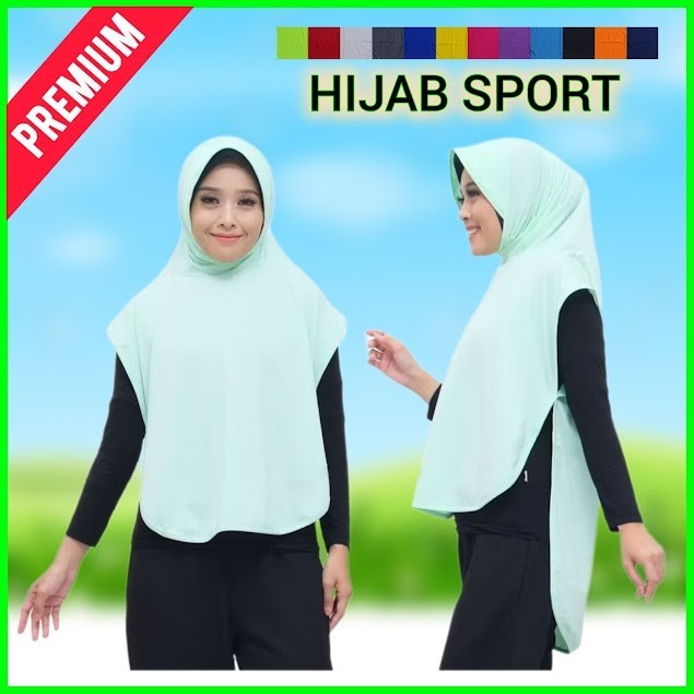 ZIYAR SUKA Hijab Sport Women's Long Syari Hijab Sports Running Gym ...