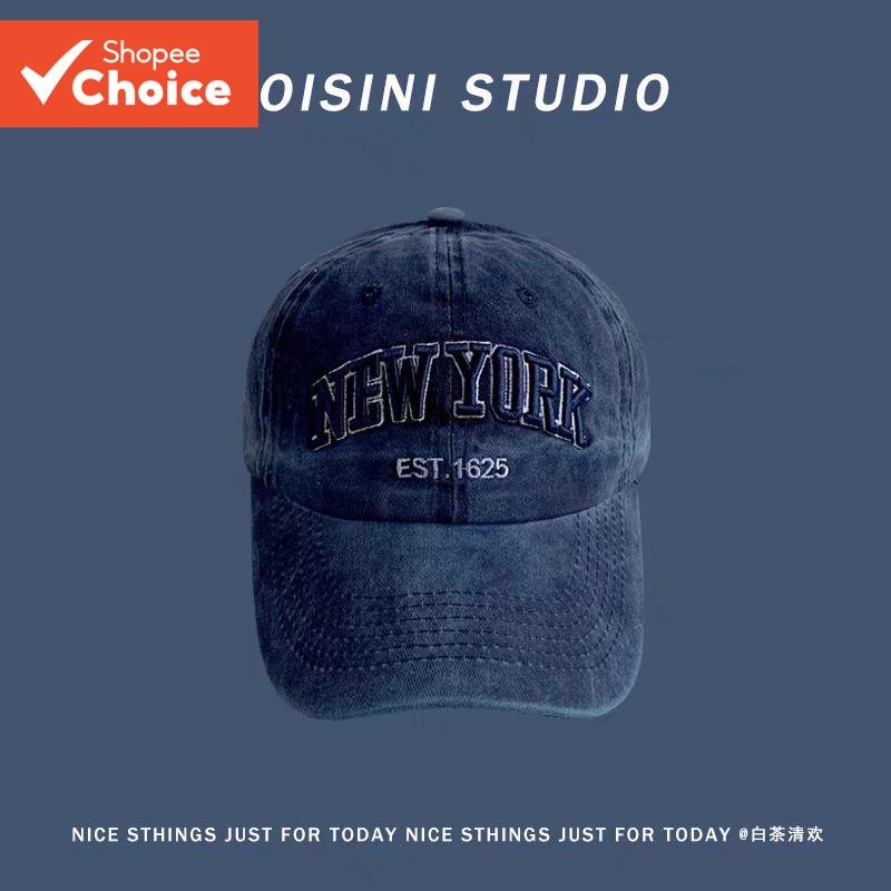 Washed denim old baseball cap for men summer soft top breathable retro ...