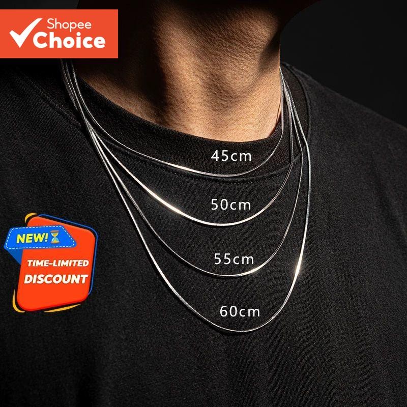 1pc Titanium Steel Snake Chain Necklace Unisex Hip Hop Minimalist ...