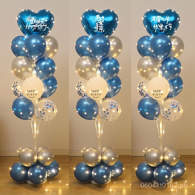 Aluminum Foil Balloon Decoration10Baby Living Room Scene Column ...