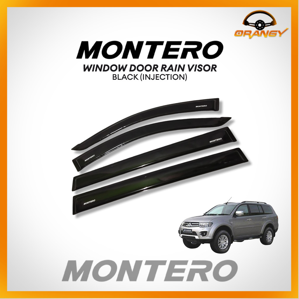 Mitsubishi Montero 2009 to 2015 INJECTION Window Door Rain Visor Black ...