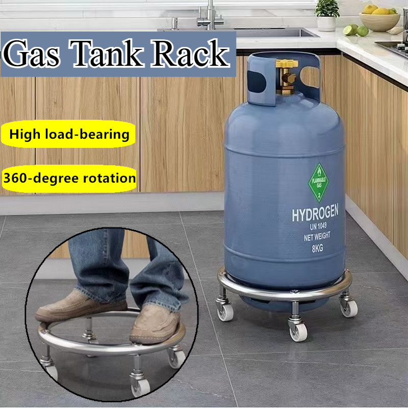 Gas Tank Rack with Wheels Propane Bottle Transport Base LPG Tank Roller ...