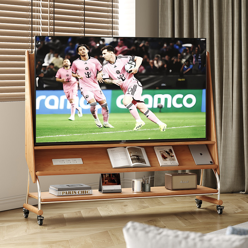 Mulisen Solid Wood Movable TV Cabinet for Living Room, Modern Simple ...