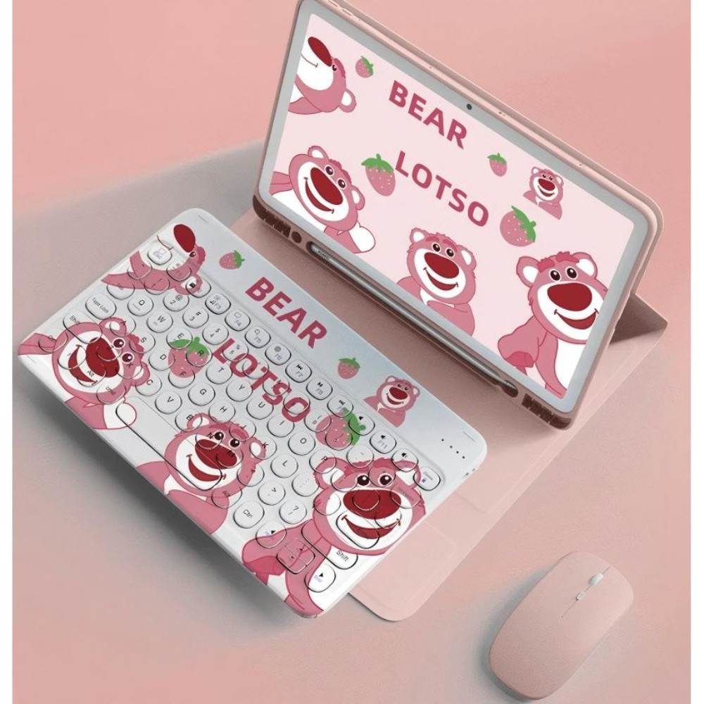 Cute Strawberry Bear Bluetooth Keyboard Wireless Bluetooth Keyboard ...