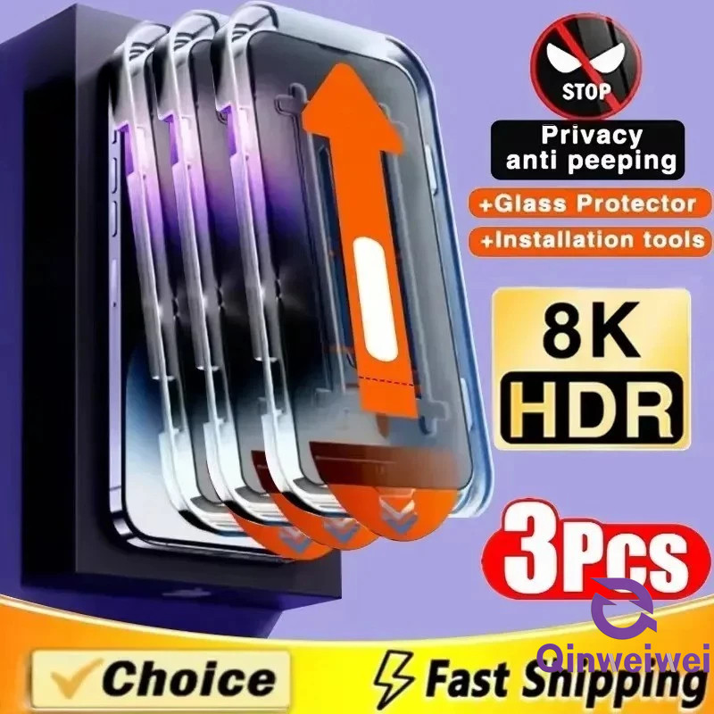 3-1Pcs Anti-Spy Privacy Tempered Glass for Xiaomi Redmi Note A5 A4 A14C ...