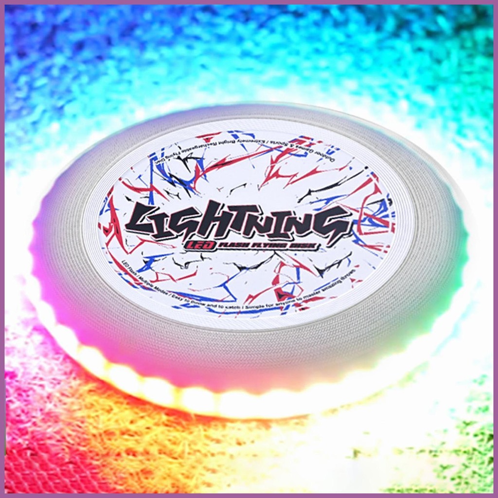 LED Flying Disc for Kids LED Illuminated Large Flying Disc Long-Distance Flight Interactive ...