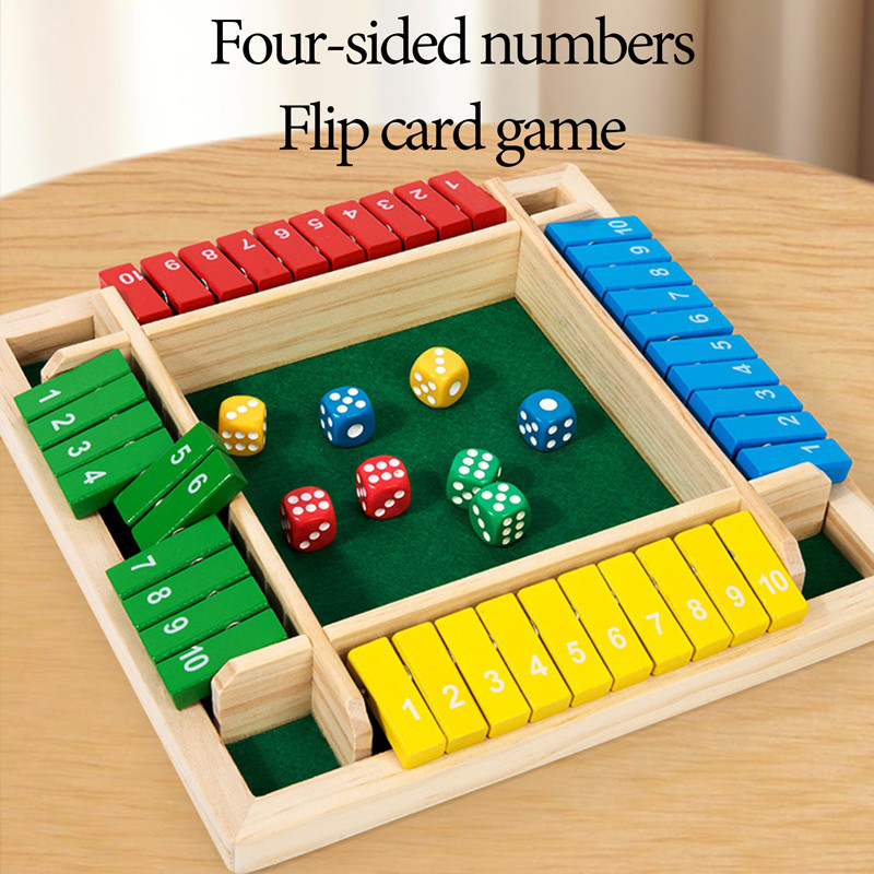 Wooden Four-Sided Flip & Match Math Game - Interactive Parent-Child ...