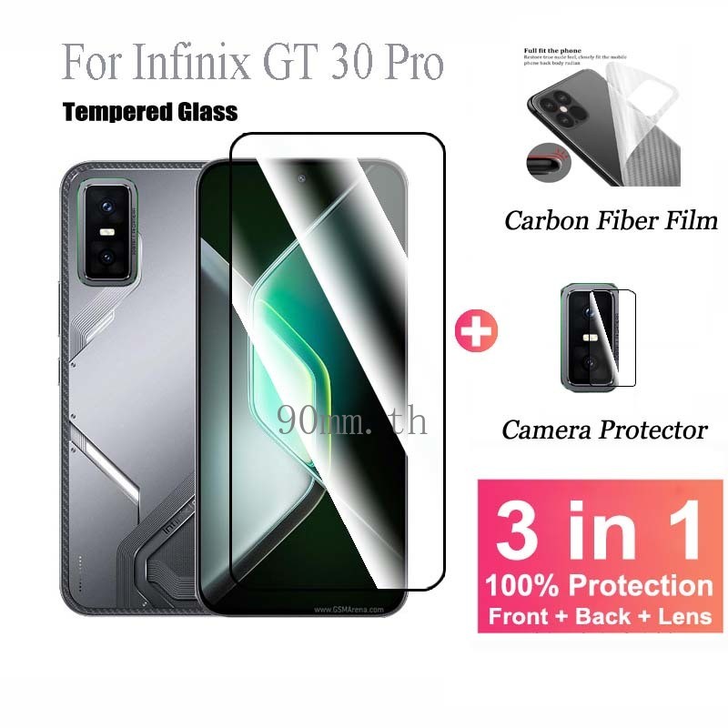 3 in 1 Infinix GT 30 Pro 5G Tempered Glass for Infinix GT 30 20 10 Pro ...