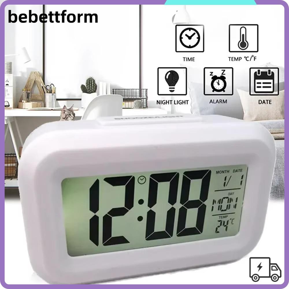 LUCKY Digital Alarm Clock, LCD Display Led Light LED Digital Clock, Portable Temperature Display ...