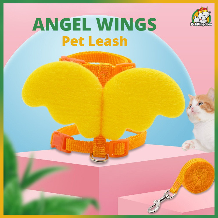 Dog/Cat Angel Wings Leash Pet Dog Leashes Collars Set Puppy Leads Angel ...
