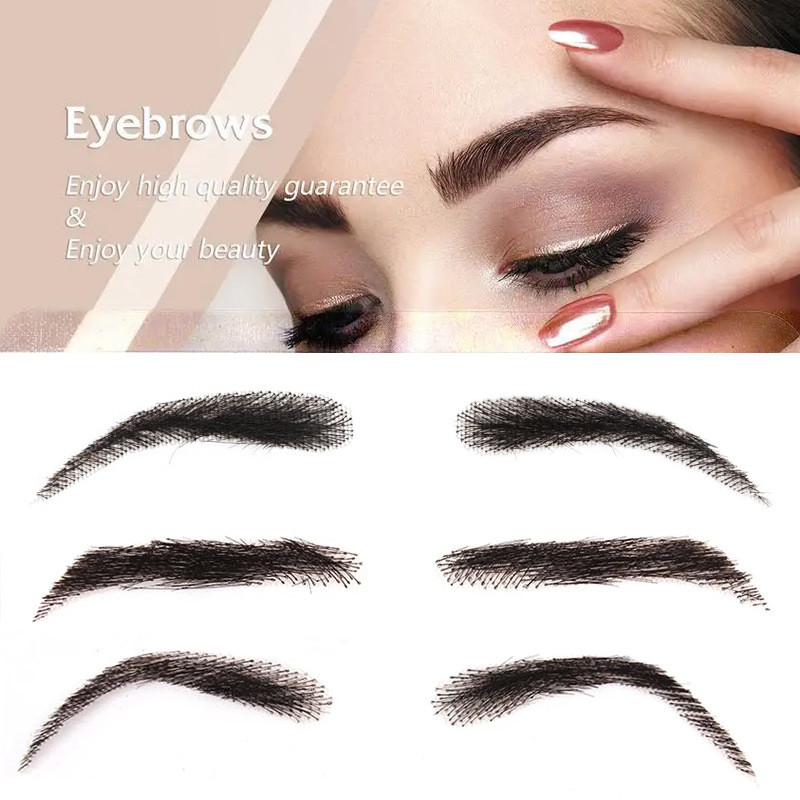 XY&HB 1Pairs Human Handmade Crochet Lace Mesh Eyebrows Women Or Man ...