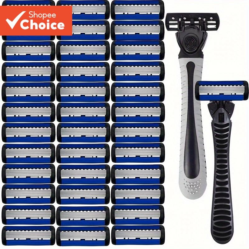 Manual shaver/Men's Razor Replacement Head/6-layers Manual Razor Blades ...