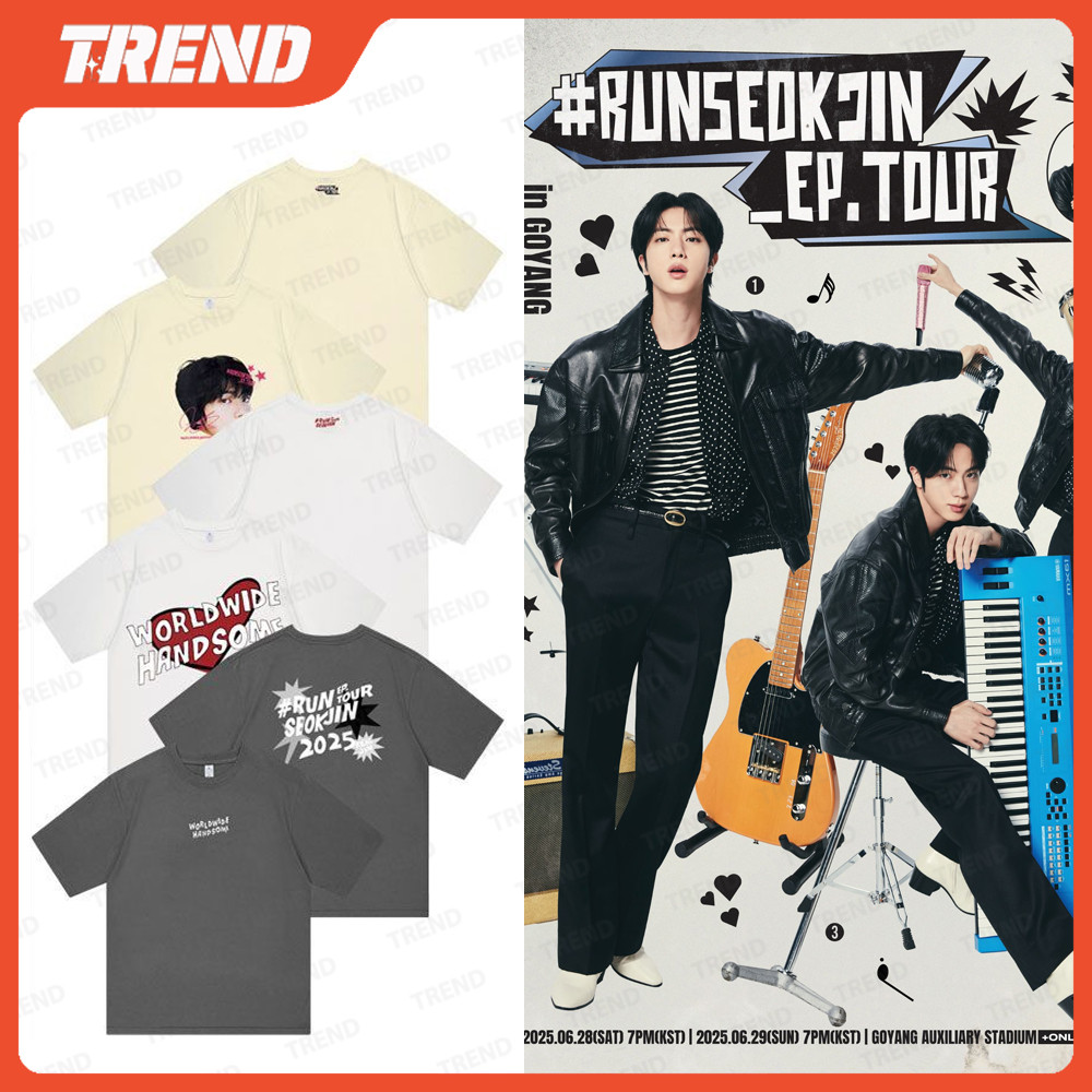 KPOP BANGTAN JIN RUNSEOKJIN TOUR Merch Cotton T-shirt Vintage Unisex ...