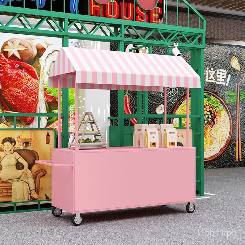 Stall Cart Iron Art Snack Cart Mall Promotion Flower Cart Dining Cart ...