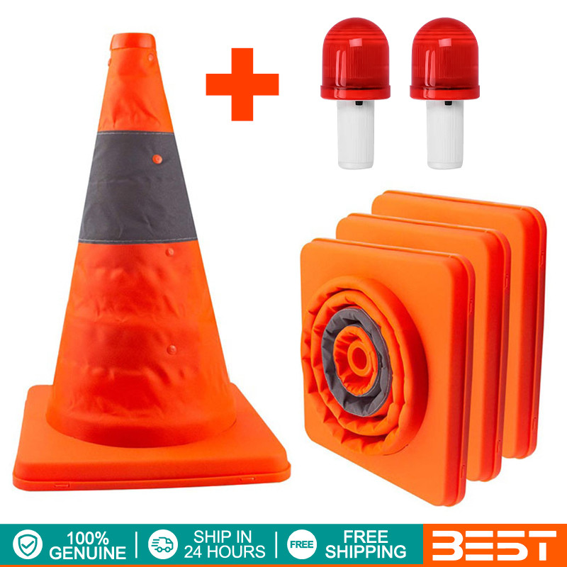45cm Reflectorized Traffic Cone Folding Barricades Warning Sign Road ...