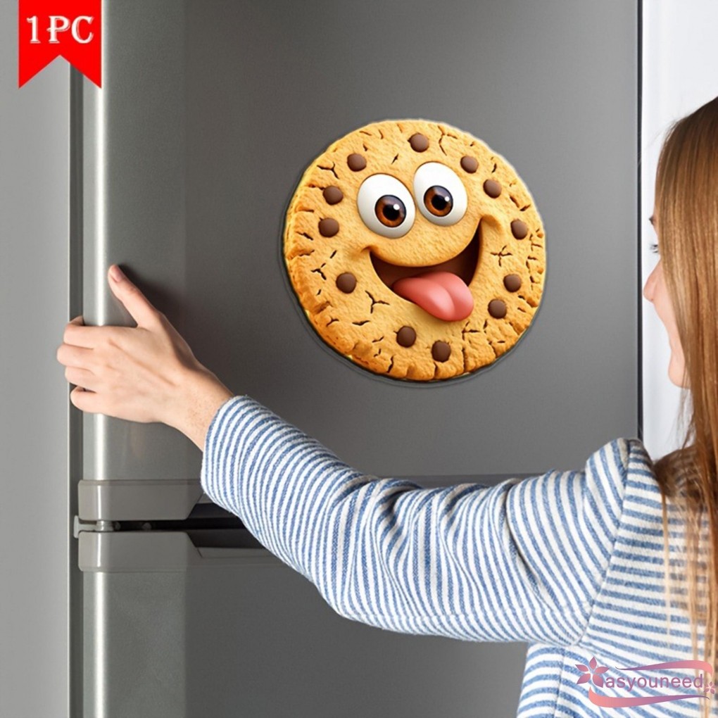Aay-Cute Fridge Magnets Fun 2D Chocolate Bean Cookies Strong Magnetic ...