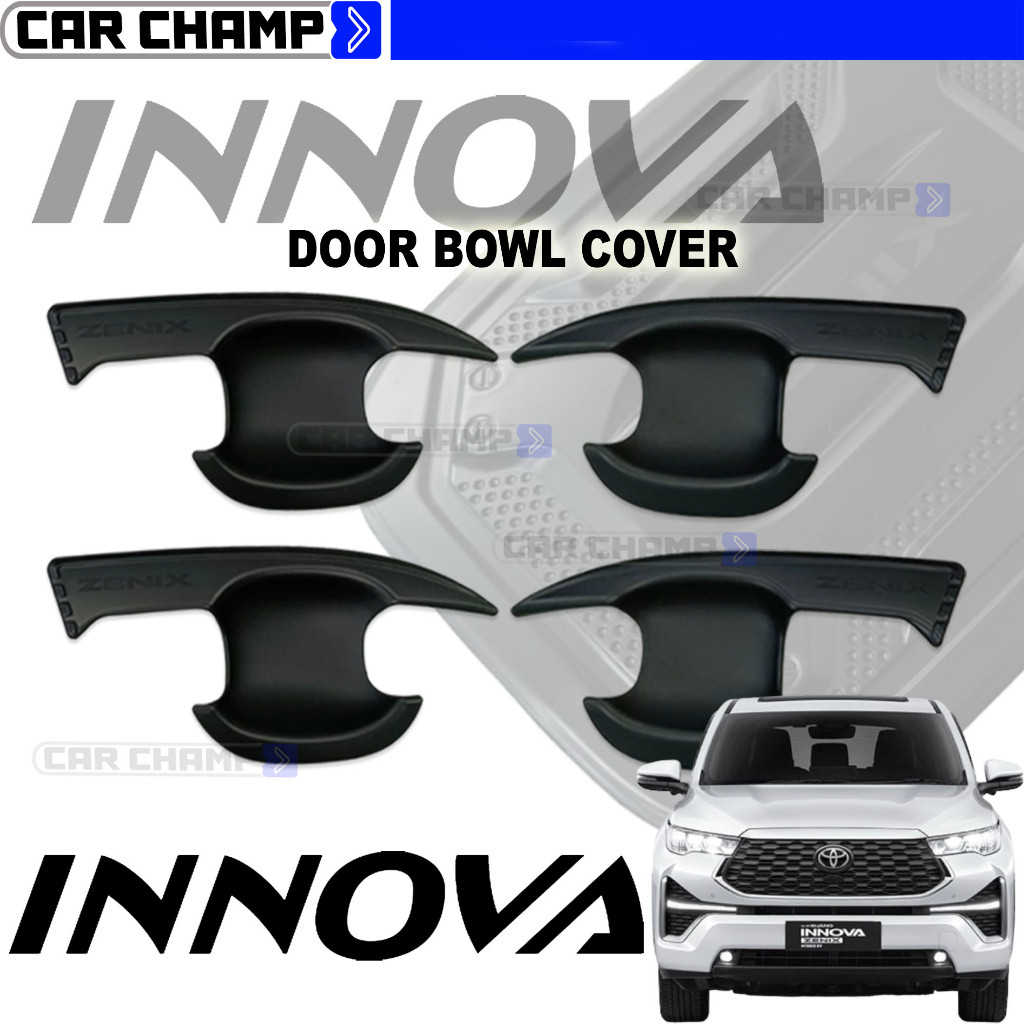 Toyota Innova ZENIX 2025 Door Bowl Inner Garnish Cover Matte Black ...