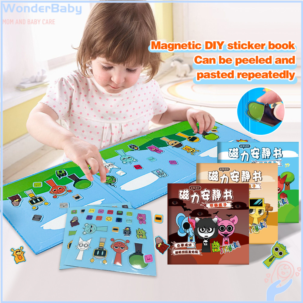 Wonderbaby Sprunki Quiet Book Sprunki Magnetic Book Kids Toy Diy Toys ...