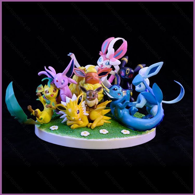 Pokemon Eeveelution Action Figure Eevee Vaporeon Jolteon Flareon Espeon ...