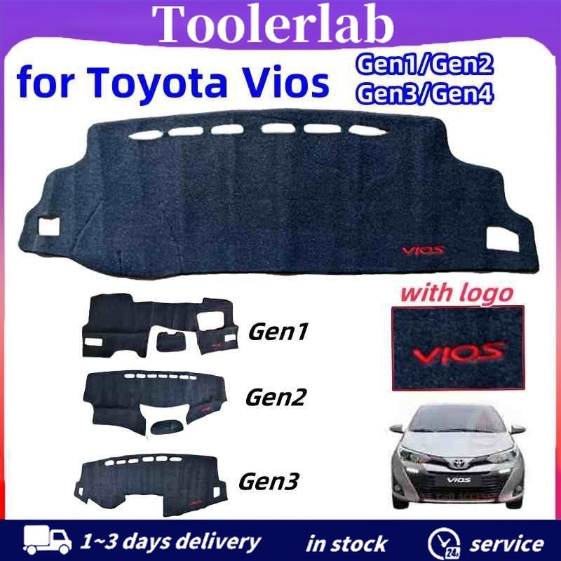 Dashboard Cover for Toyota Vios Gen1/Gen2/ Gen3/Gen4 Vios 2003-2023 ...