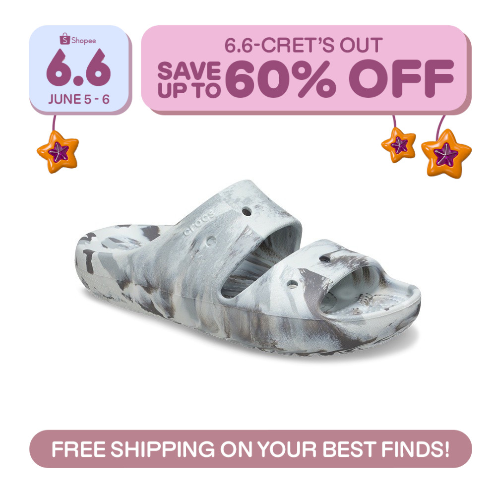 Crocs Classic Marbled Sandal V2 in Moonlight Multi | Shopee Philippines