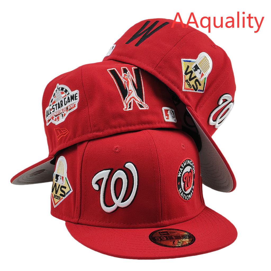 Washington Nationals New Era Mens Red Patch Pride 59FIFTY Fitted Cap ...