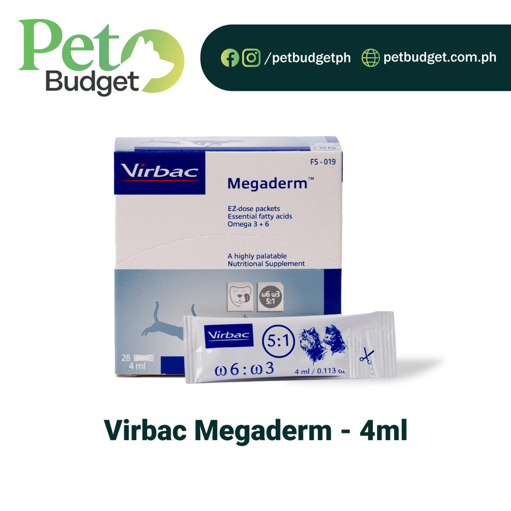 Virbac Megaderm 4ml per box (28 sachets) I Nutritional Supplement for ...