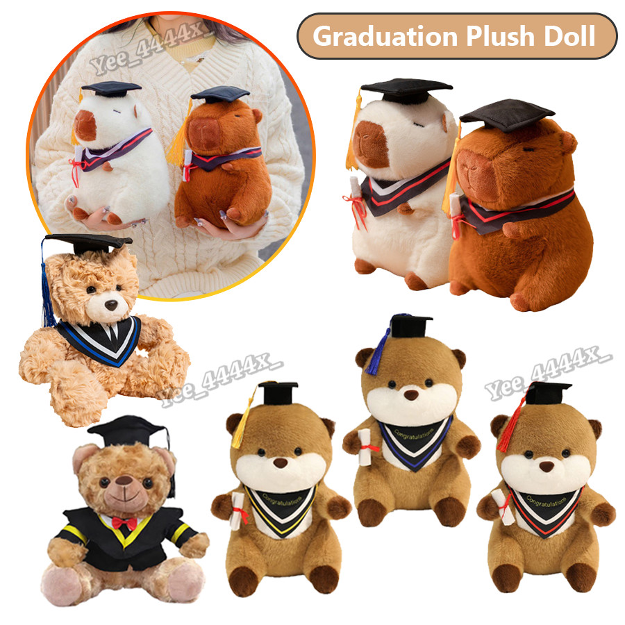 Capybara Plush Toys Graduation Capybara Doll Soft Cuddly Graduation ...