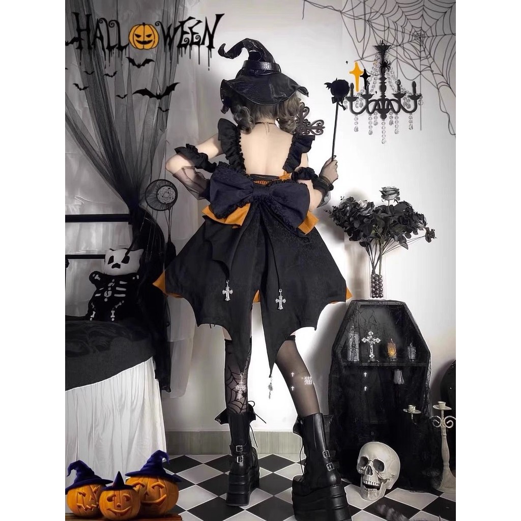 Halloween Witch Pumpkin Dark Little Witch jsk Dress Cute Sweet luolita ...