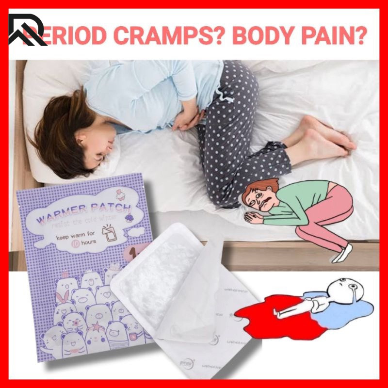 Menstrual Cramp Heat Patch Hot Compress Body Warmer Self Heating ...