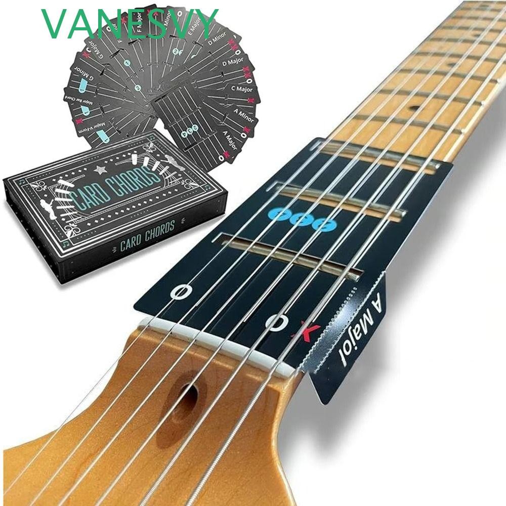 VANESVY Guitar Chords Card, 15 Sheets Portable Learn Guitar in Minutes ...