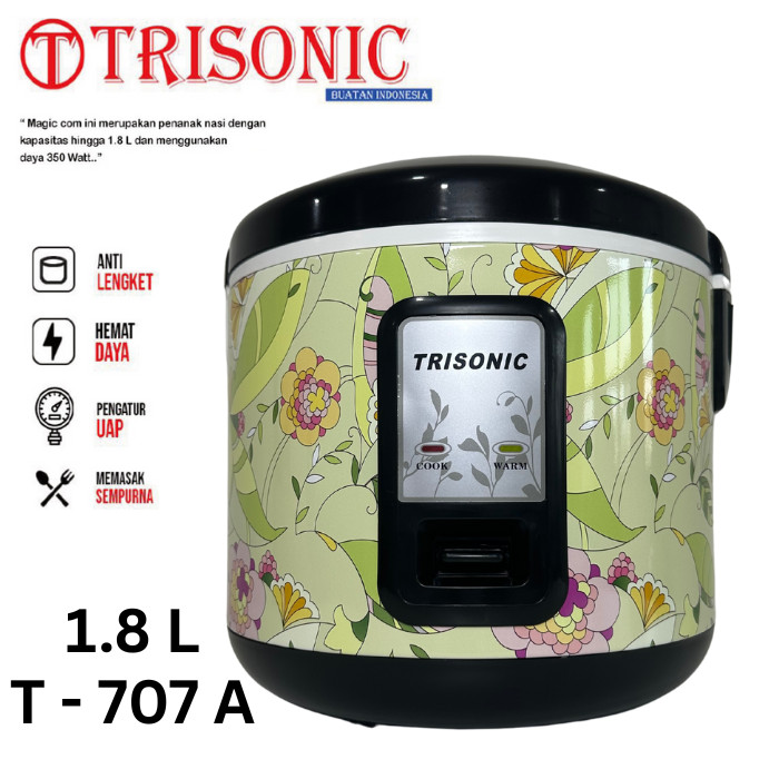 TRISONIC Rice Cooker 1.8 Liter T 707 A - Multipurpose Rice Cooker ...