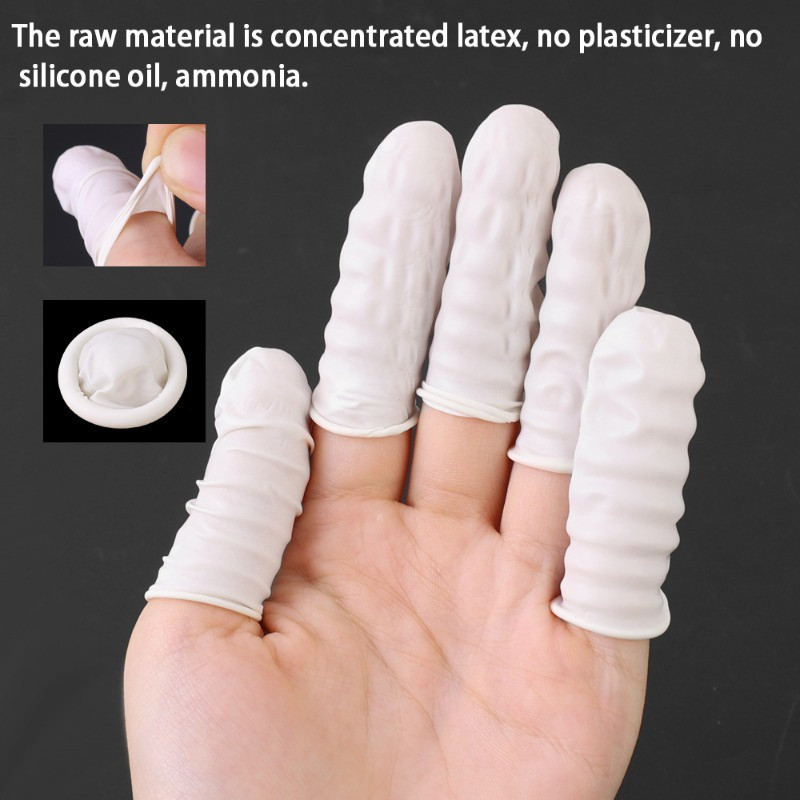 Medical Grade Latex Finger Cots Anti-Slip Wear-Resistant Powder-Free ...