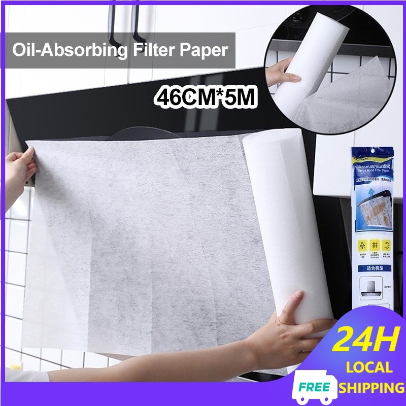 46cm*5m Kitchen Oil Filter Paper Non-woven Anti Oil Filters Range Hood ...