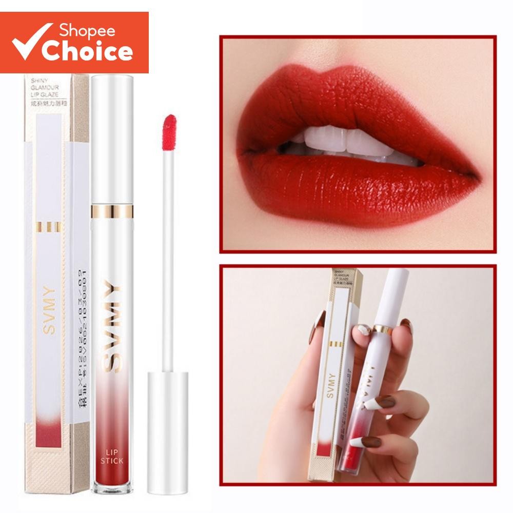 Velvet Lipstick Lip Glaze Waterproof Lip Gloss Long Lasting Sexy Red ...