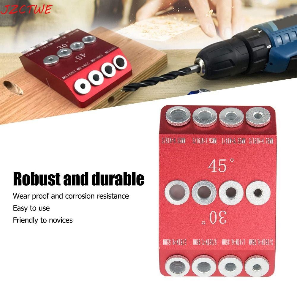 JZCTWE Angle Drill Guide, 30 45 90 Degree Angled/Straight Holes Drill ...