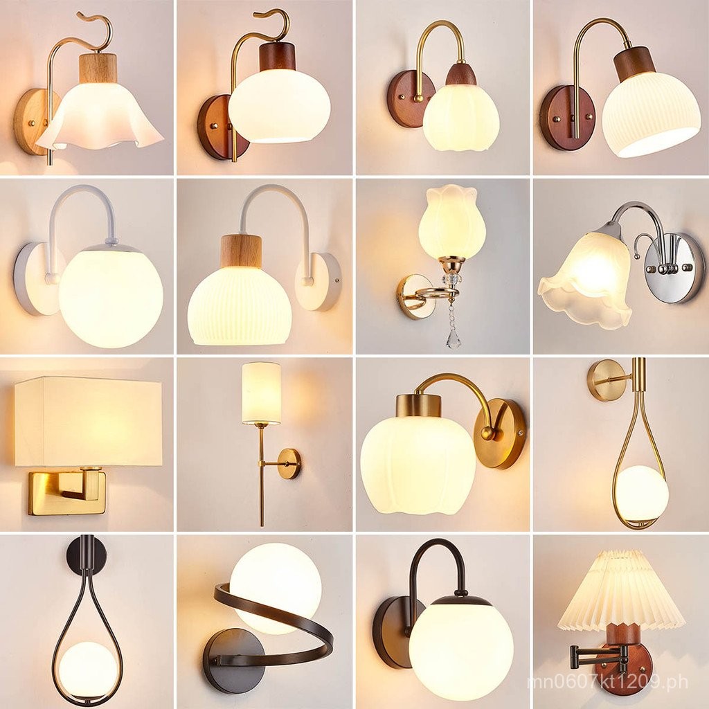 American Modern Minimalist Wall Nordic led Creative Bedroom Aisle Lamp ...