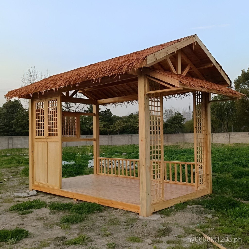 Thatched Cottage Corridor Japanese Style Tea Pavilion Terrace ...