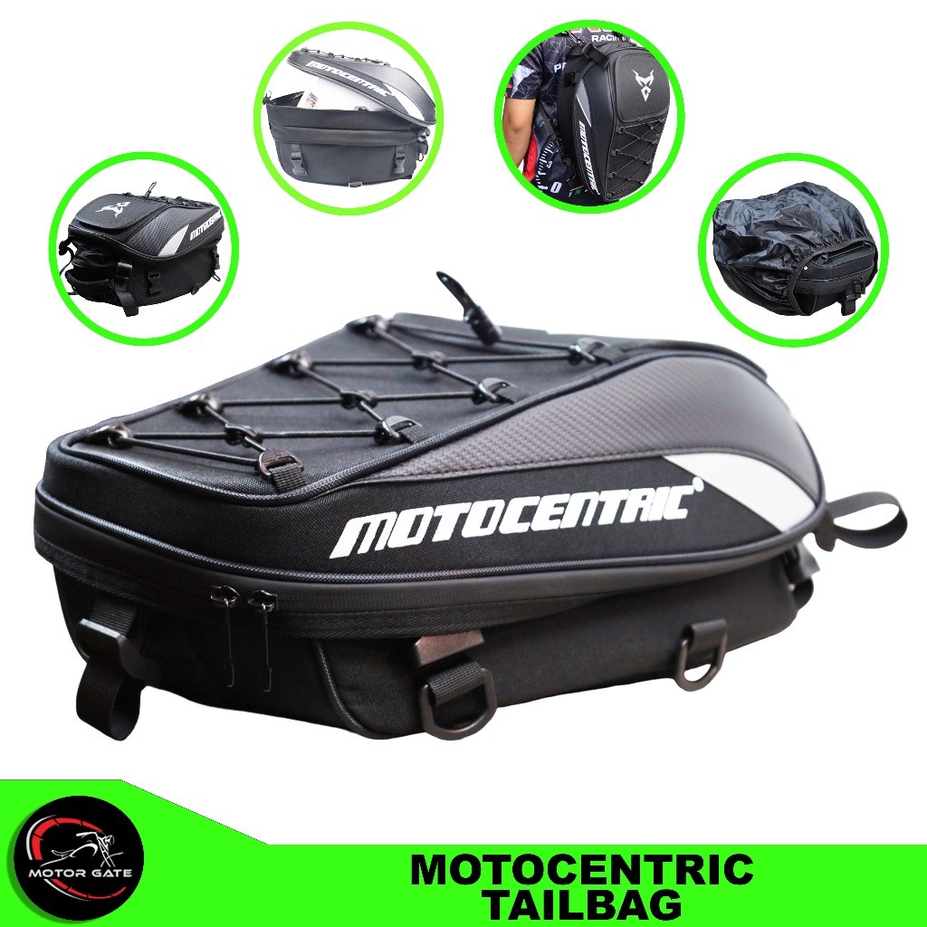 MOTOCENTRIC TAIL BAG FOR MOTORYCLES - COMPACT/DURABLE/WEATHER RESISTANT ...