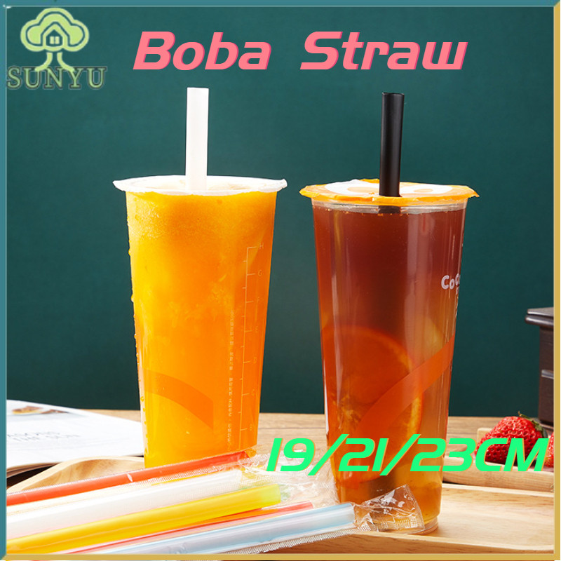 Boba Straw Sago Straw Black Individual Packed Hygienic Milk Tea ...