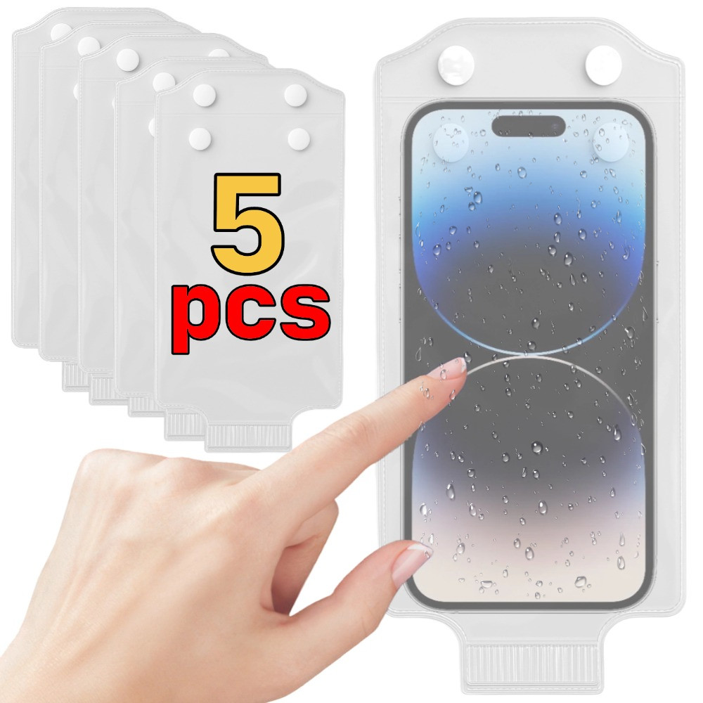 25*10cm Touchscreen Phone Waterproof Bag Transparent PVC Mobile Phone ...