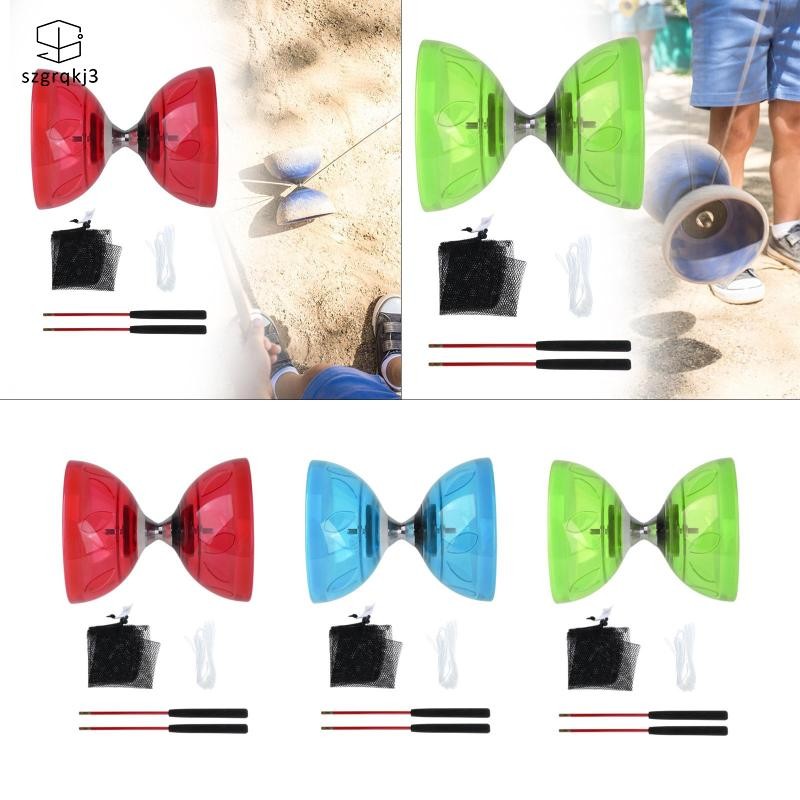 [szgrqkj3] Chinese Diabolo Toy Set Triple Bearing Practical Flexible ...