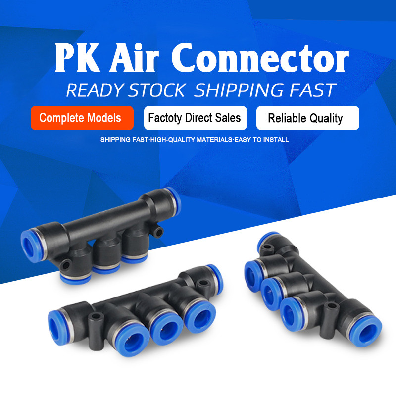 5 Way Multi way air connector PK Pipe quick connector Pneumatic Air ...