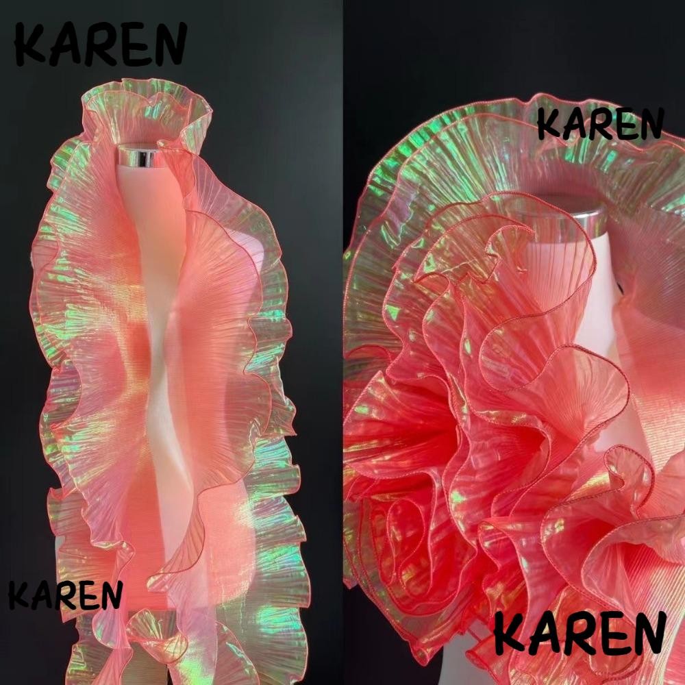 KAREN Gradient Lace Fabric, DIY 15CM Wide Pleated Lace Ribbon, 2025 ...