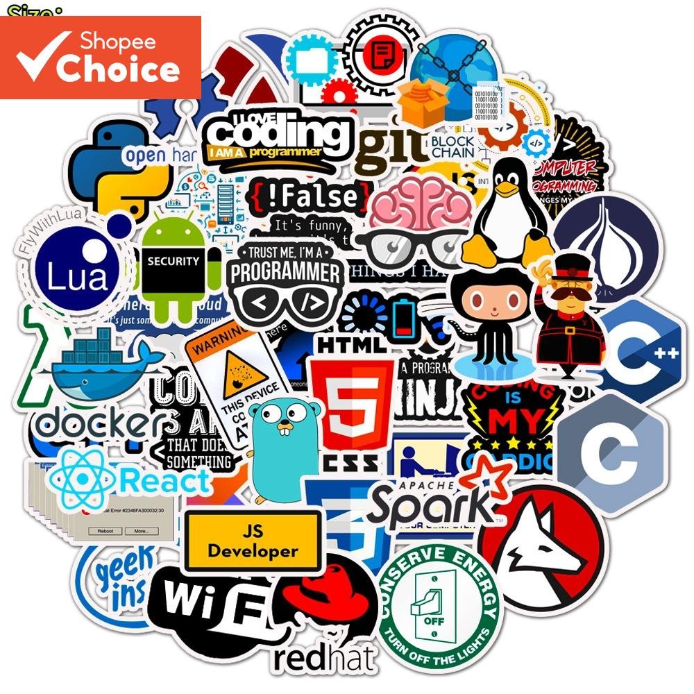 50Pcs Programmer Software Programming Language Series Graffiti Stickers for Suitcases Mobile ...